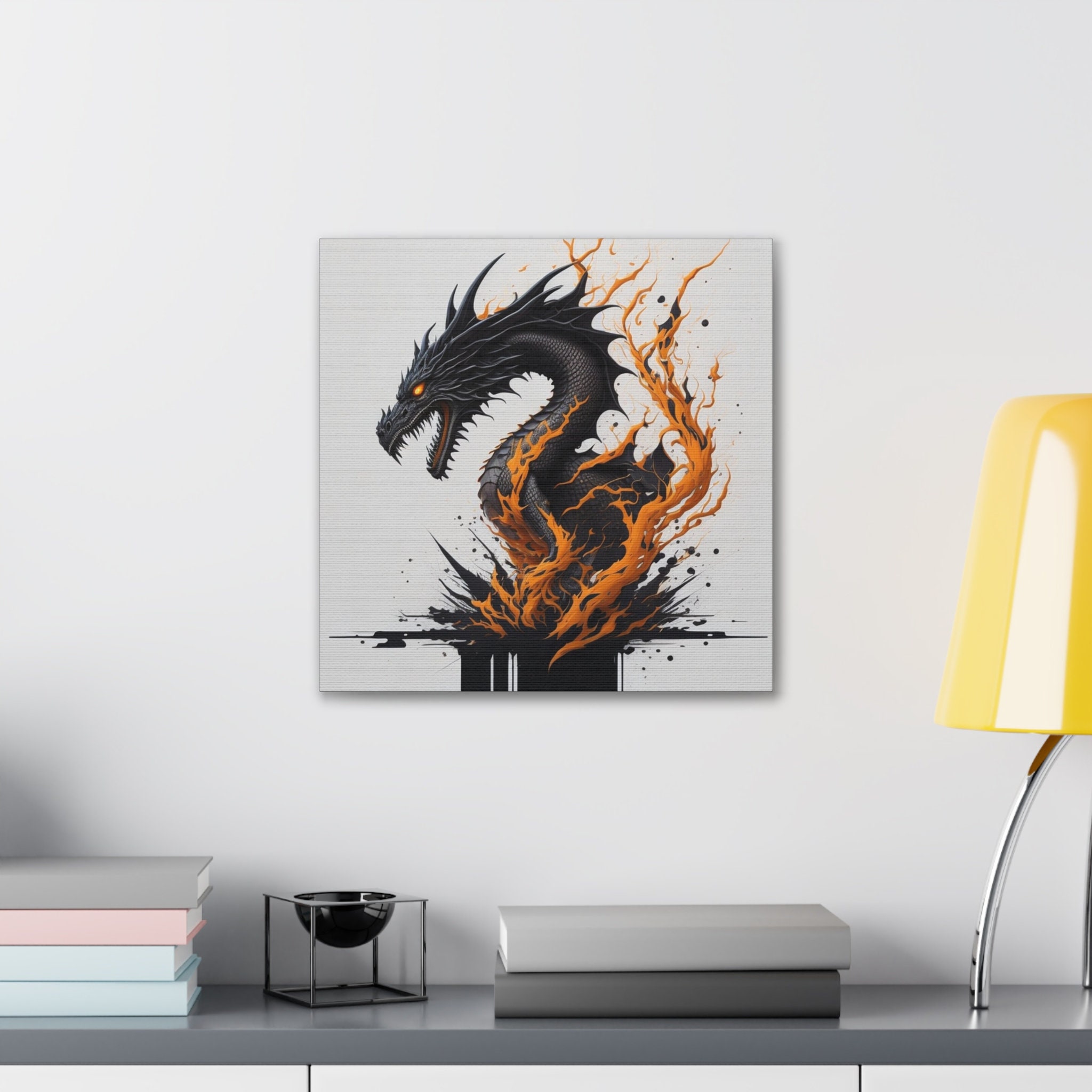 Dragon Splash Abstract Design Amazon.com: Chinese Dragon Canvas Wall