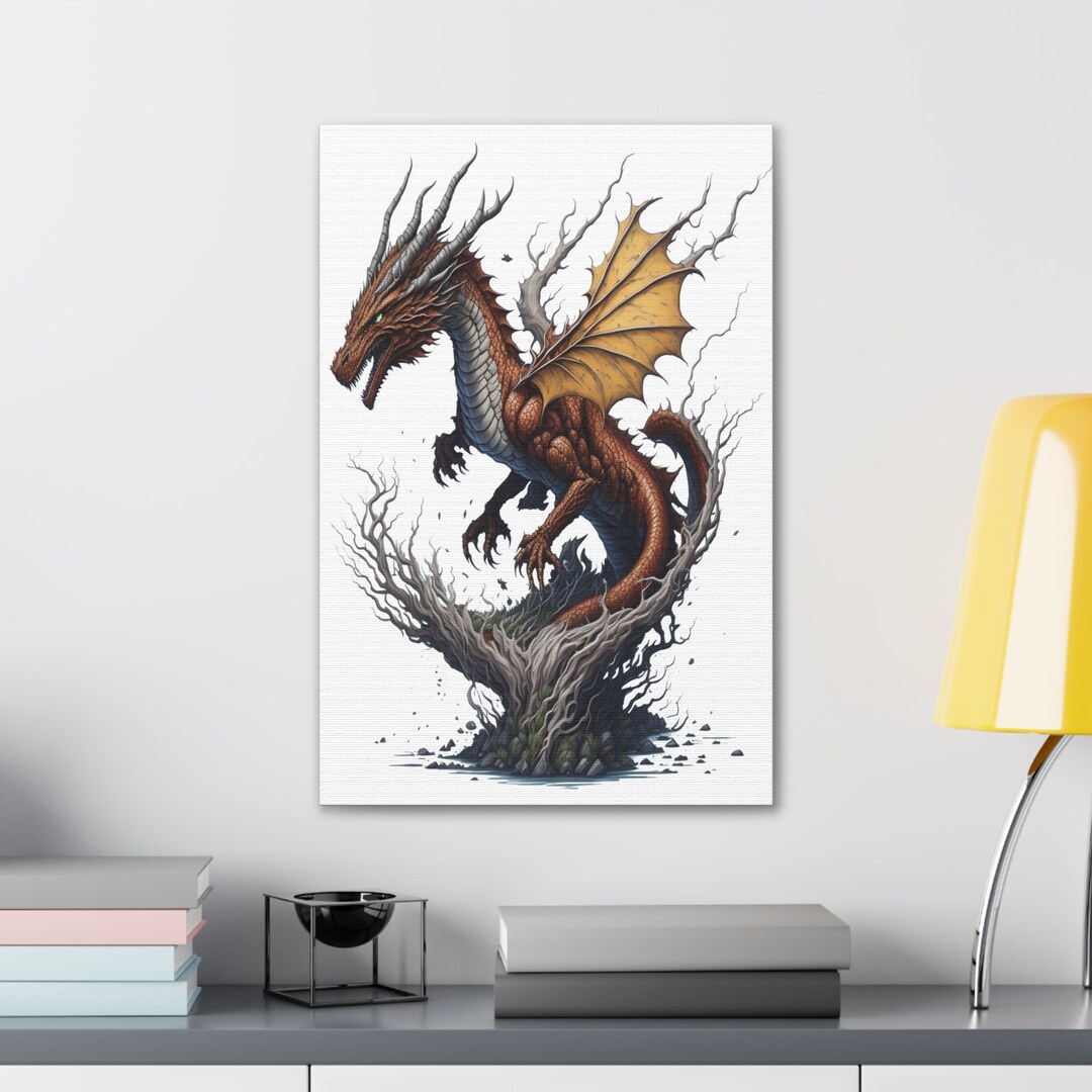 Earth Elemental Dragon, Dragon Born From the Earth, Dragon Wall Decor ...