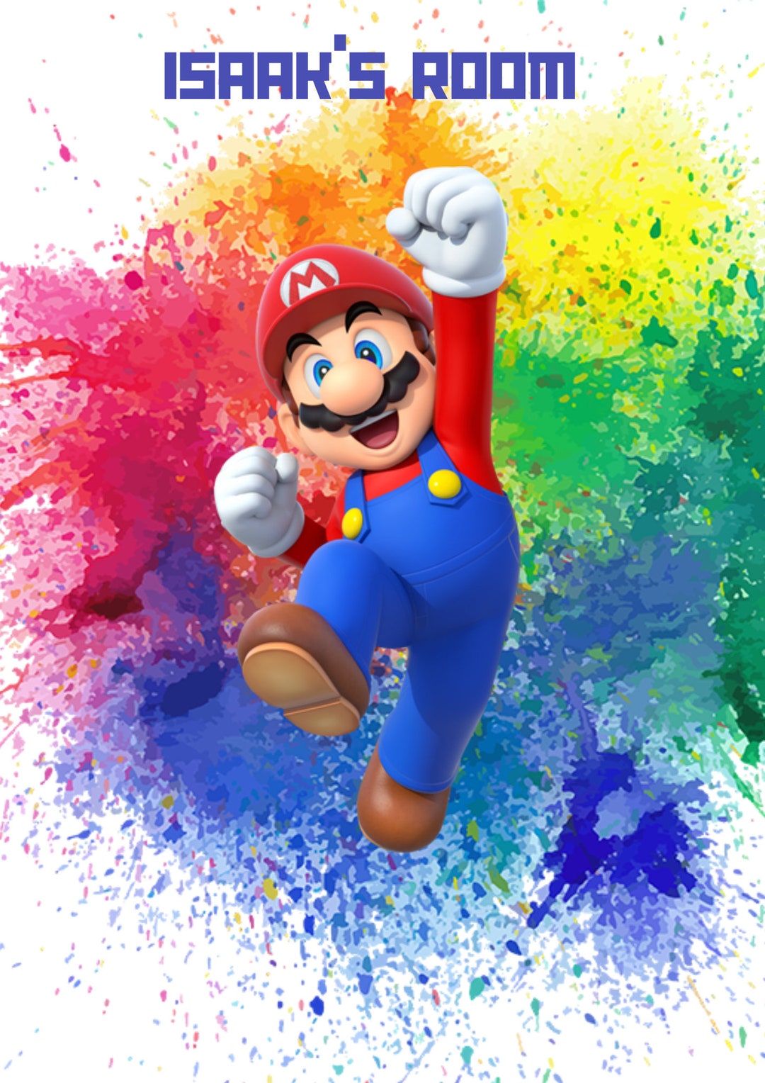 Personalised Super Mario A4 Poster - Etsy