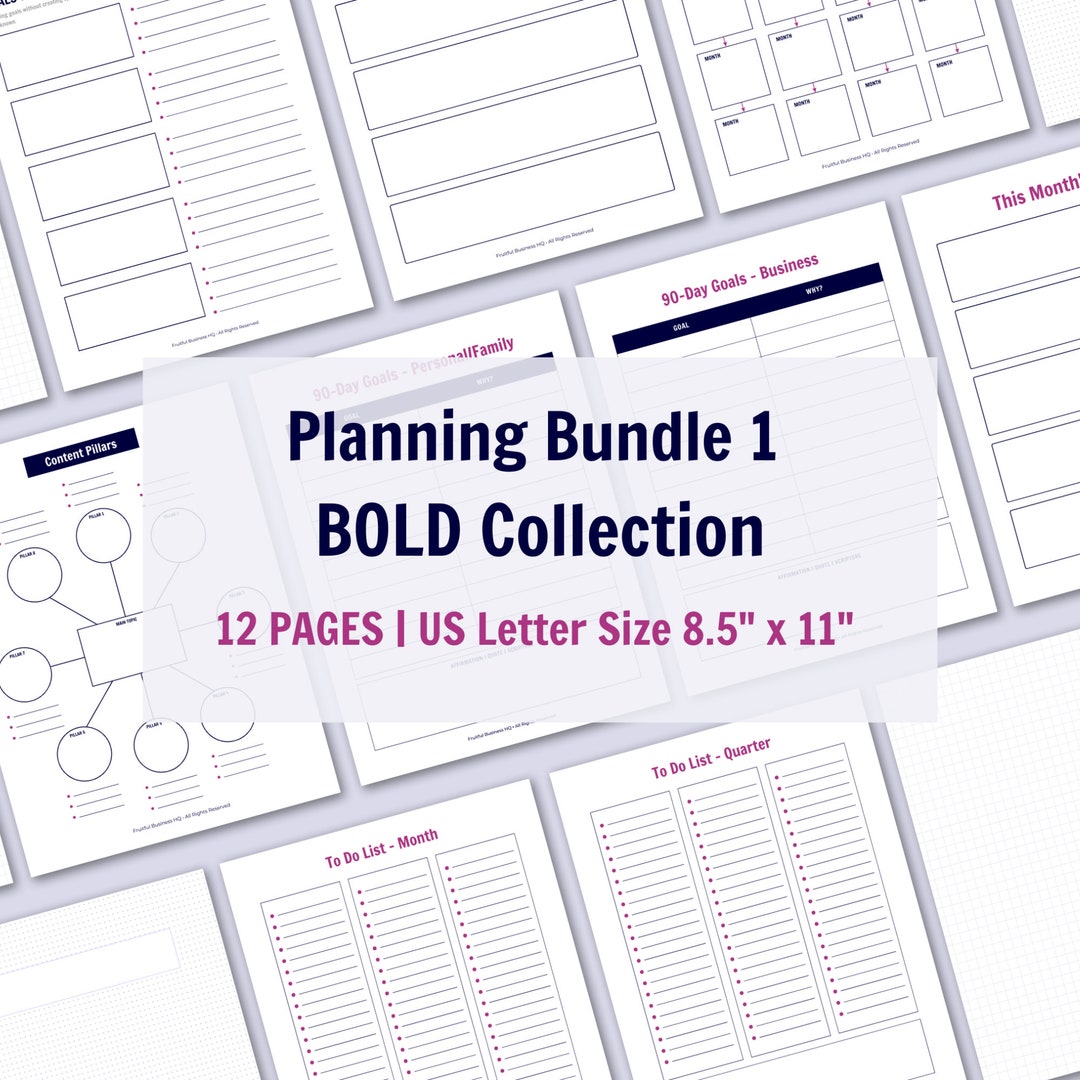 Planning Bundle 1 BOLD Collection - Etsy
