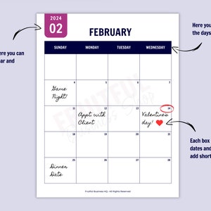 BOLD Calendar Printables Bundle: 2024 & Monthly Calendars With Note ...