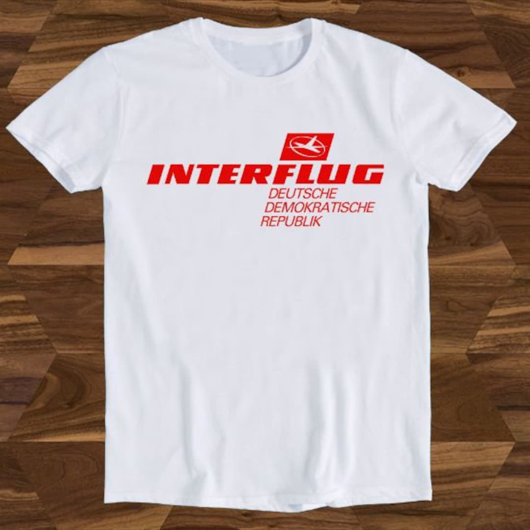 Interflug Logo DDR National Airline of East Germany Funny Gift Tee T ...