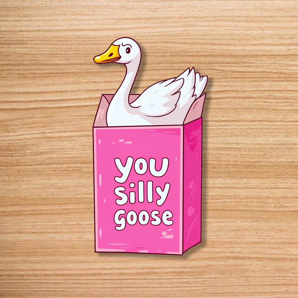 Silly Goose Sticker for Laptop- Bottles-notepad - Etsy