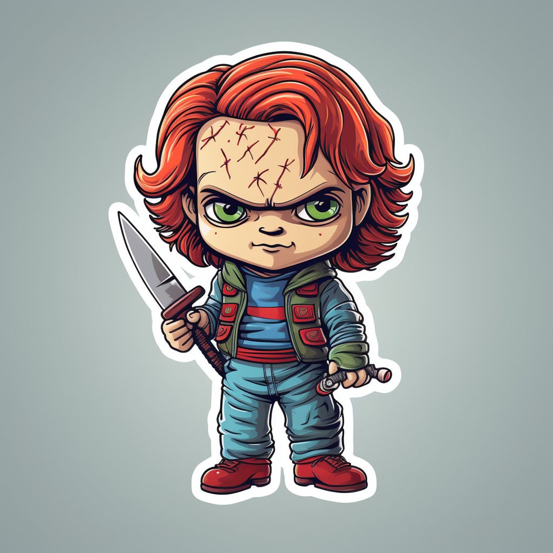Chucky Horror Sticker for Water Bottle,note Book and Laptop - Etsy