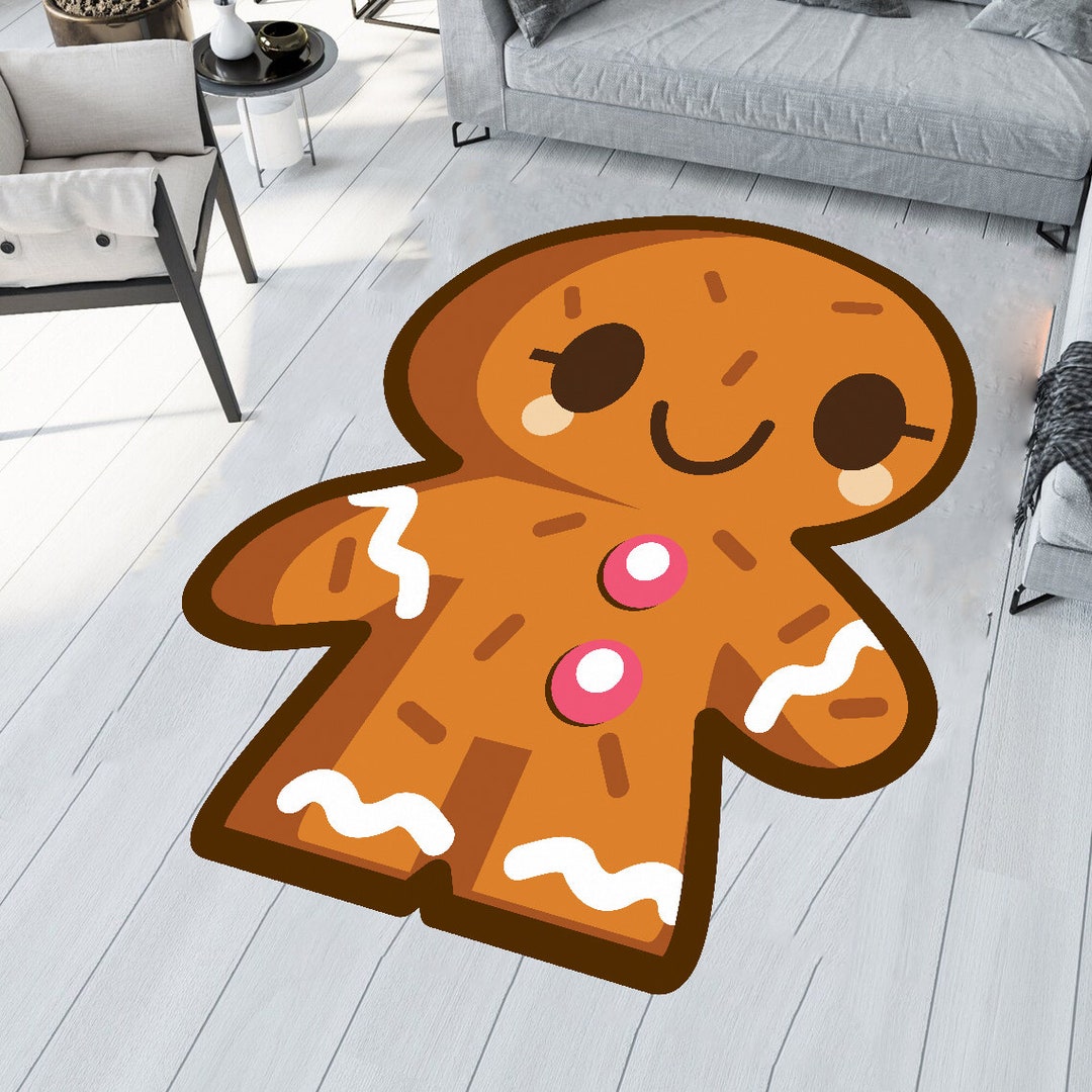 Gingerbread Cookie Man Rug Christmas House Decoration - Etsy