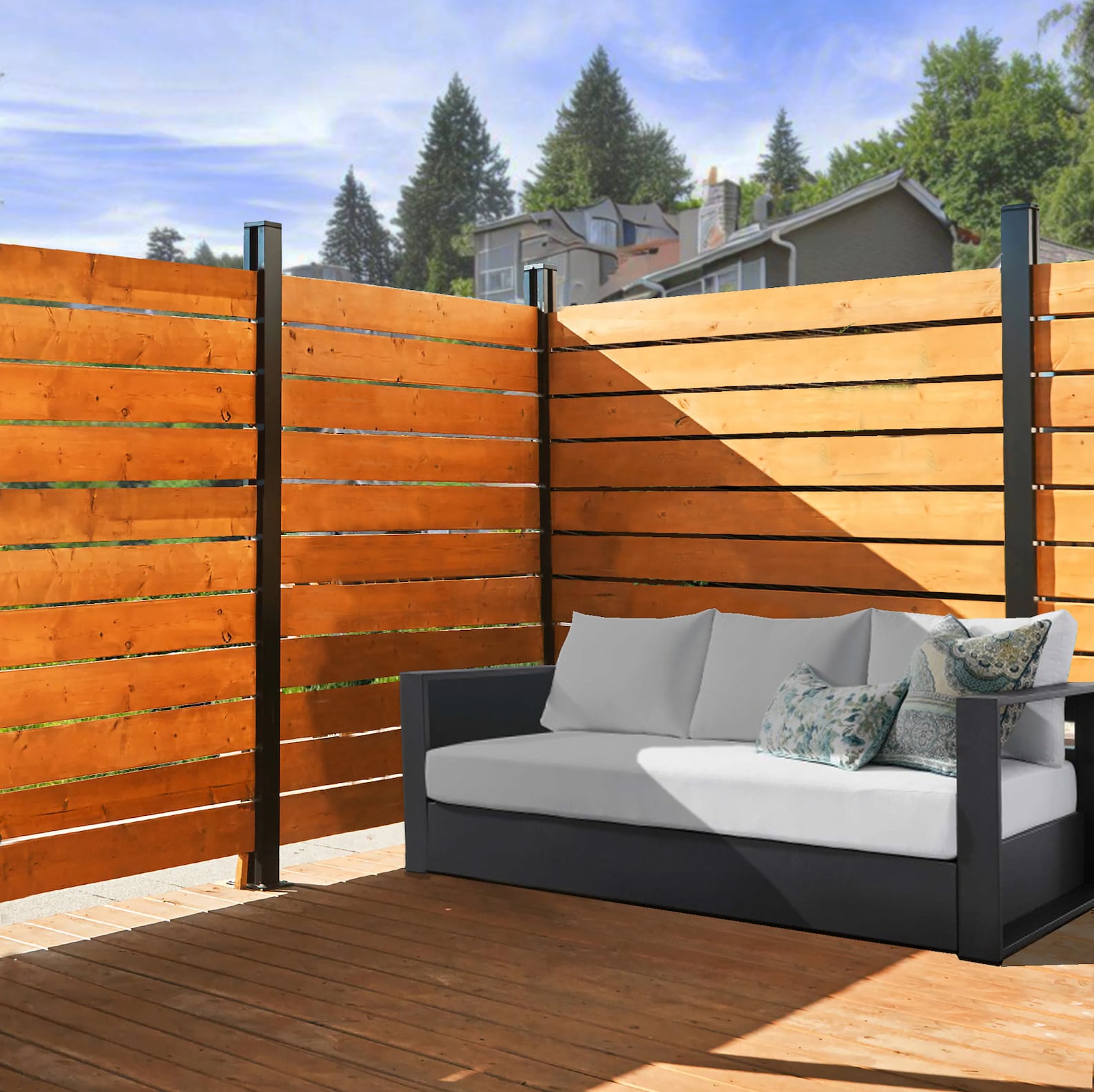 Cedar Slat Fence Post - Etsy