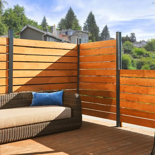 Cedar Slab Fence Kit - Etsy