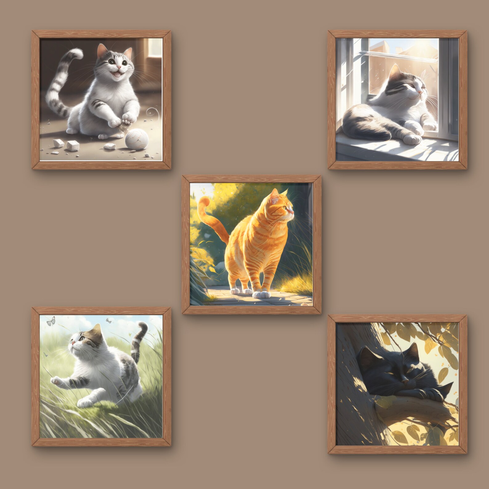 Cute Fun Cat Digital Print, Cat Picture, Printable 12x12 Picture, Print ...