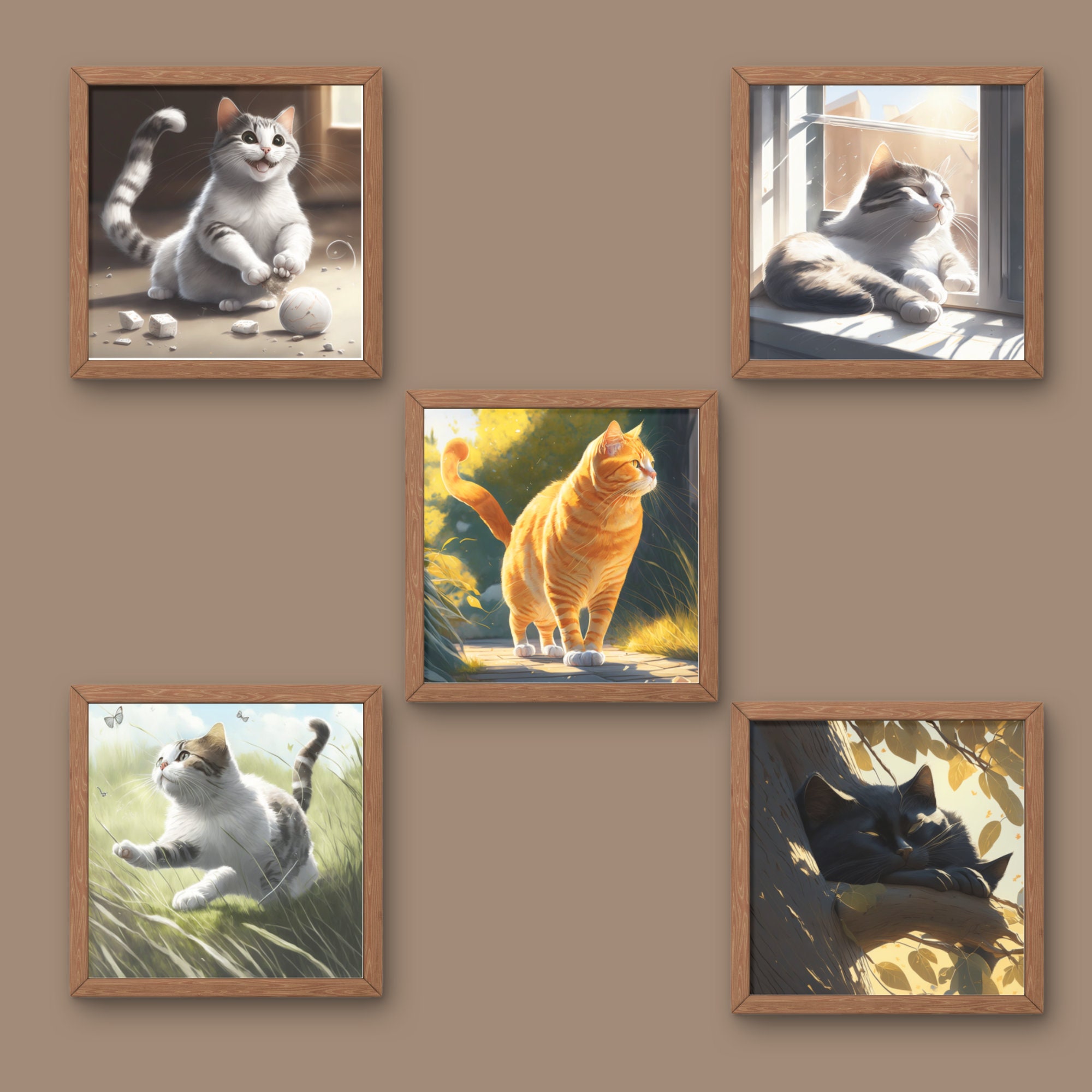 Cute Fun Cat Digital Print, Cat Picture, Printable 12x12 Picture, Print ...