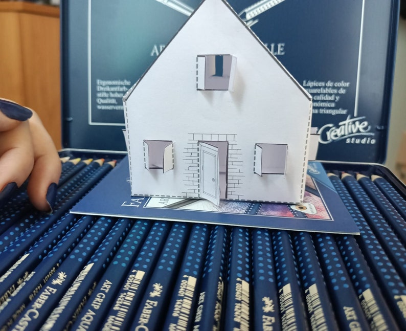 Printable Paper House Craft for Kids - A4 DIY Cut & Color Activity ...