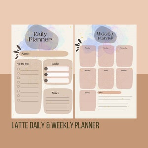 Printable Daily and Weekly 7 Planner Sets - Etsy