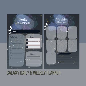 Printable Daily and Weekly 7 Planner Sets - Etsy