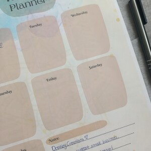 Printable Daily and Weekly 7 Planner Sets - Etsy