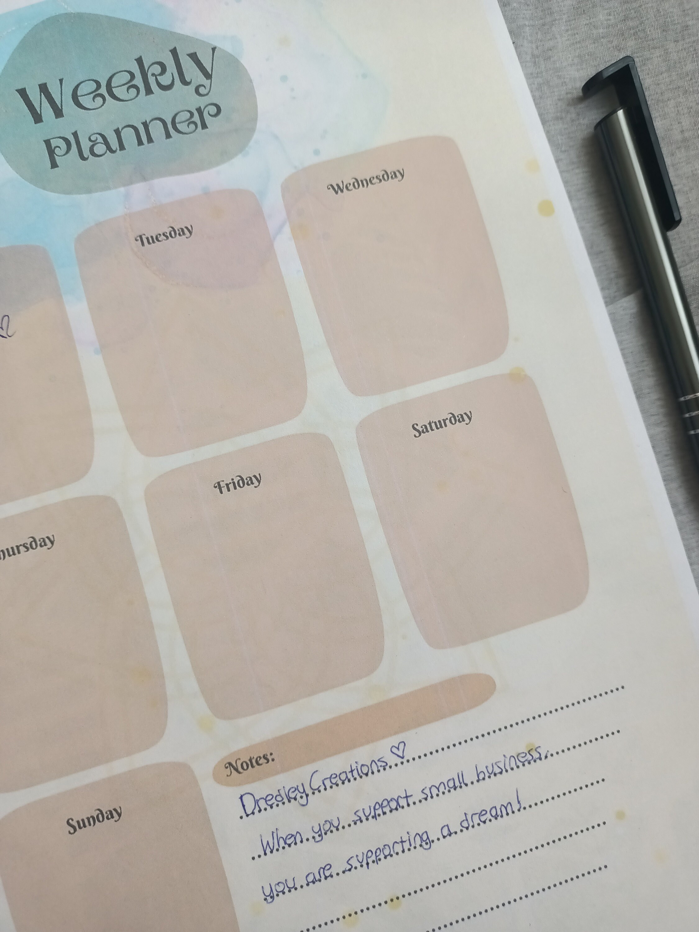 Printable Daily and Weekly 7 Planner Sets - Etsy
