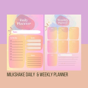 Printable Daily and Weekly 7 Planner Sets - Etsy