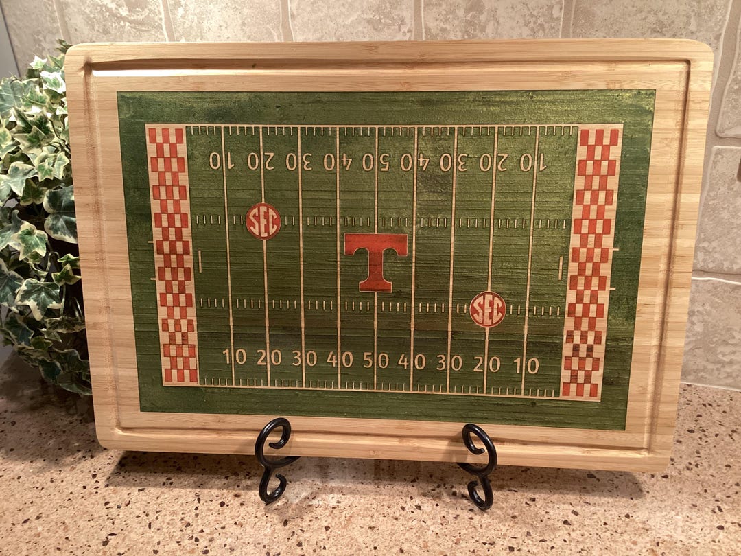 Tennessee Volunteers, Custom, FOOTBALL FIELD, Laser Engraved, Bamboo ...