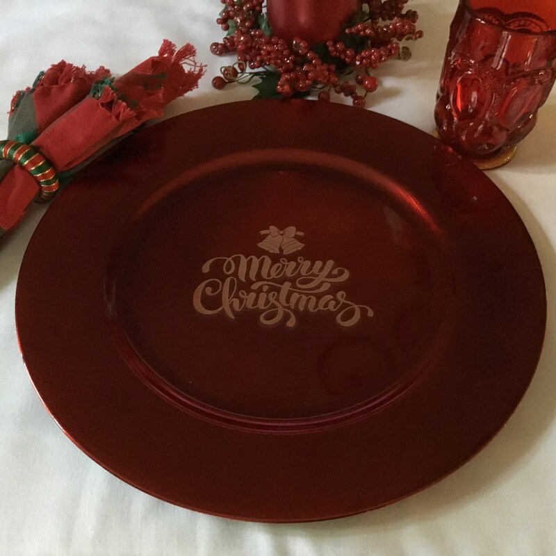 Christmas Charger Plates - Etsy