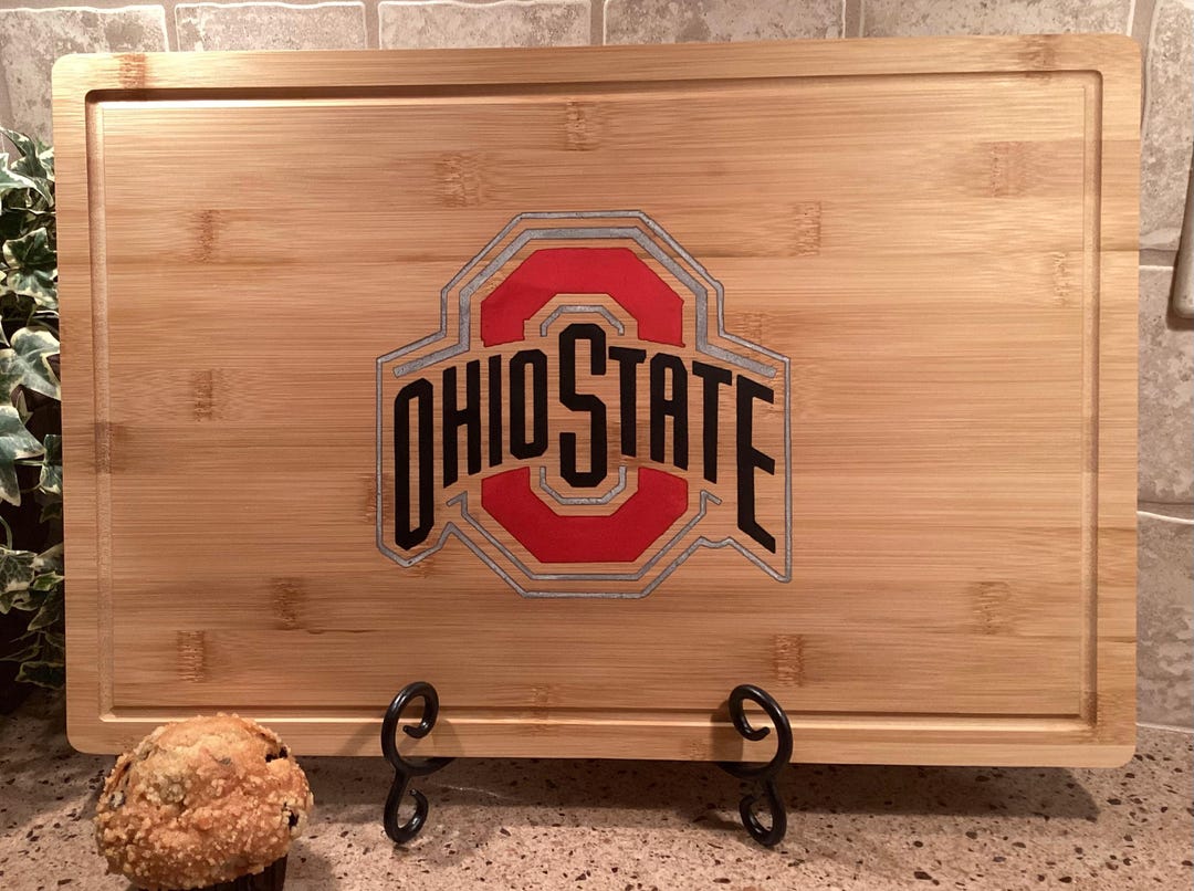 Ohio State Buckeyes, Custom, Laser Engraved, Bamboo Charcuterie/cutting ...