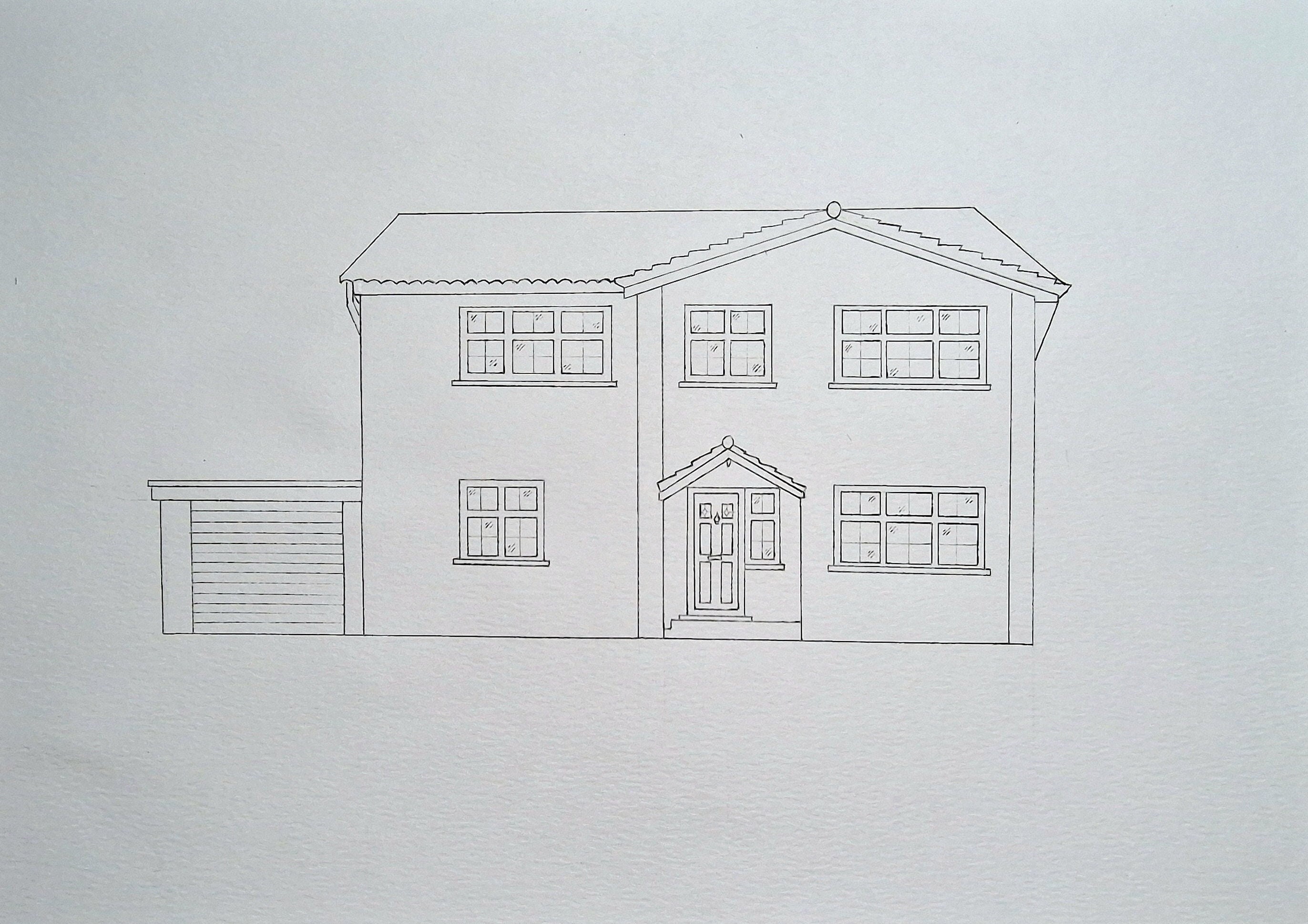 Bespoke Custom Hand Drawn House Portrait - Etsy