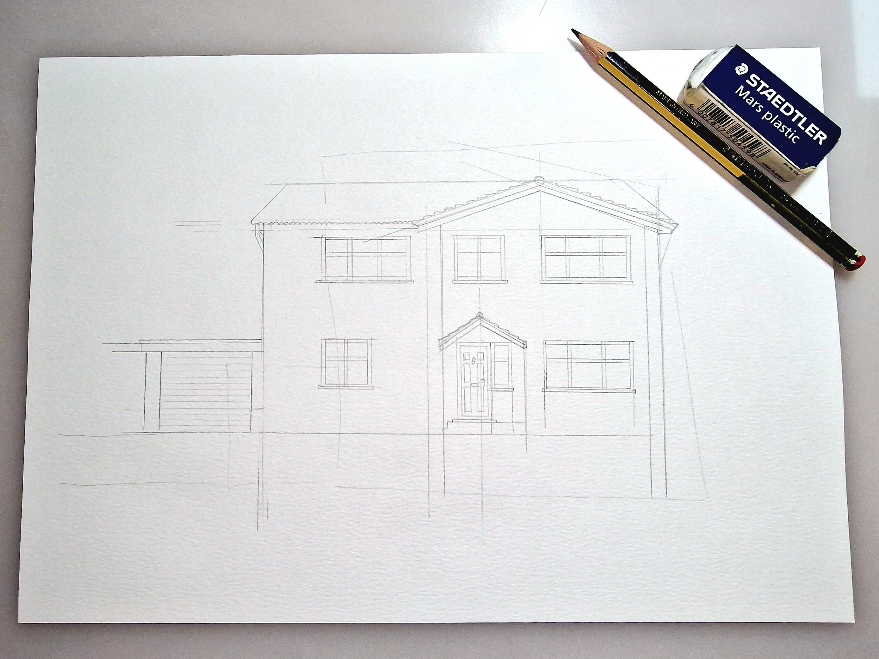 Bespoke Custom Hand Drawn House Portrait - Etsy