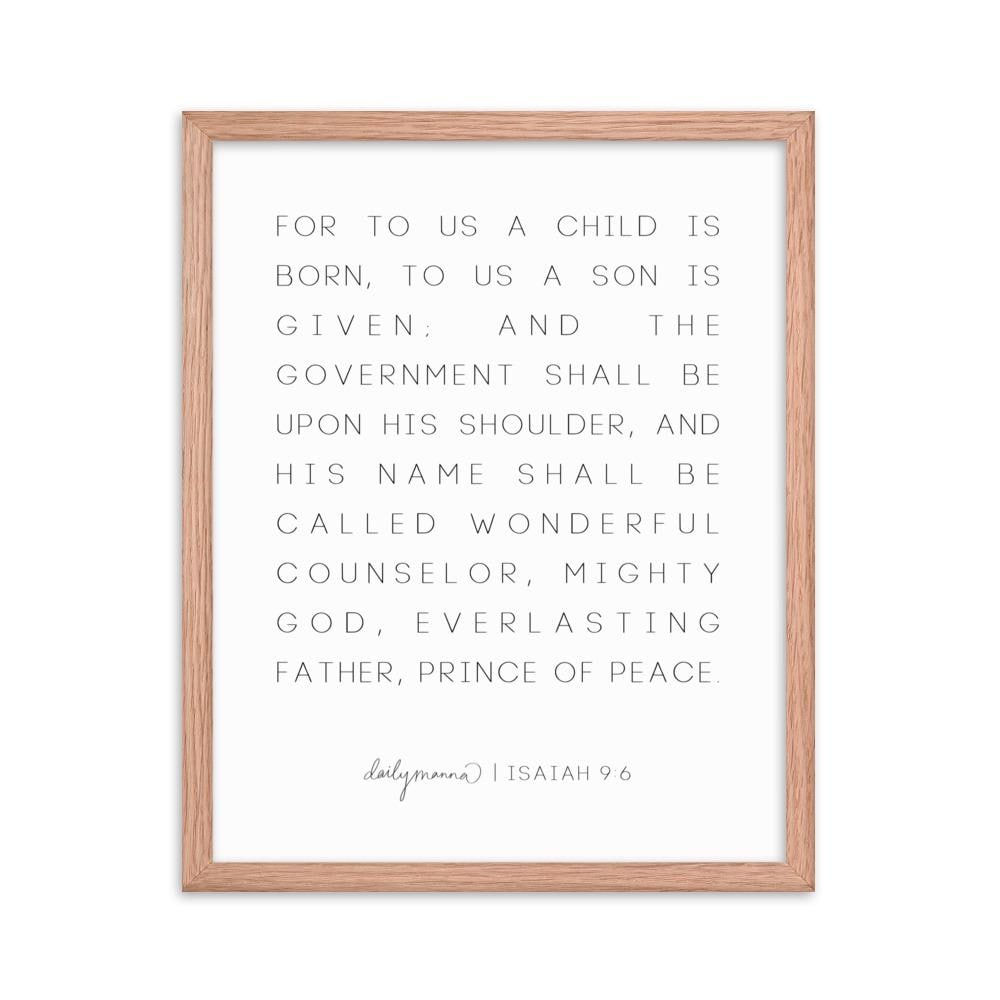 Isaiah 9:6 Christmas - Unto Us a Child is Born | Handwritten Font ...