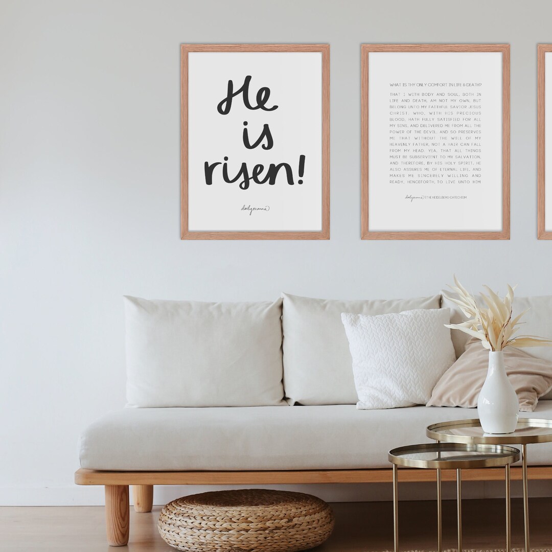 He is Risen! Easter Resurrection Sunday - Handwritten Framed Poster ...