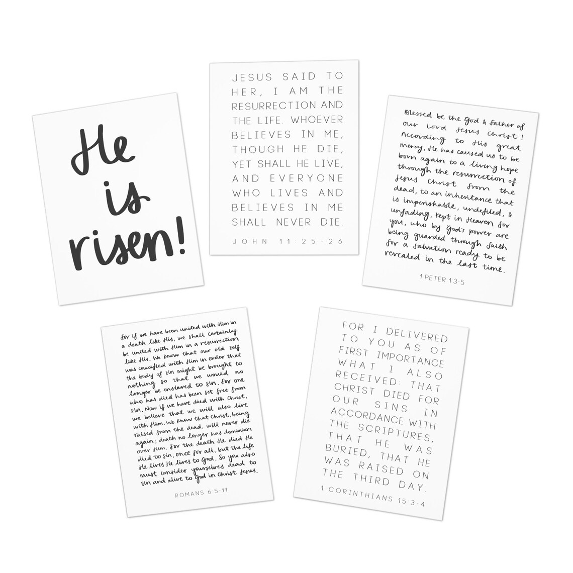 Easter Cards - Resurrection Sunday Cards | Bundle Set of 5 ...