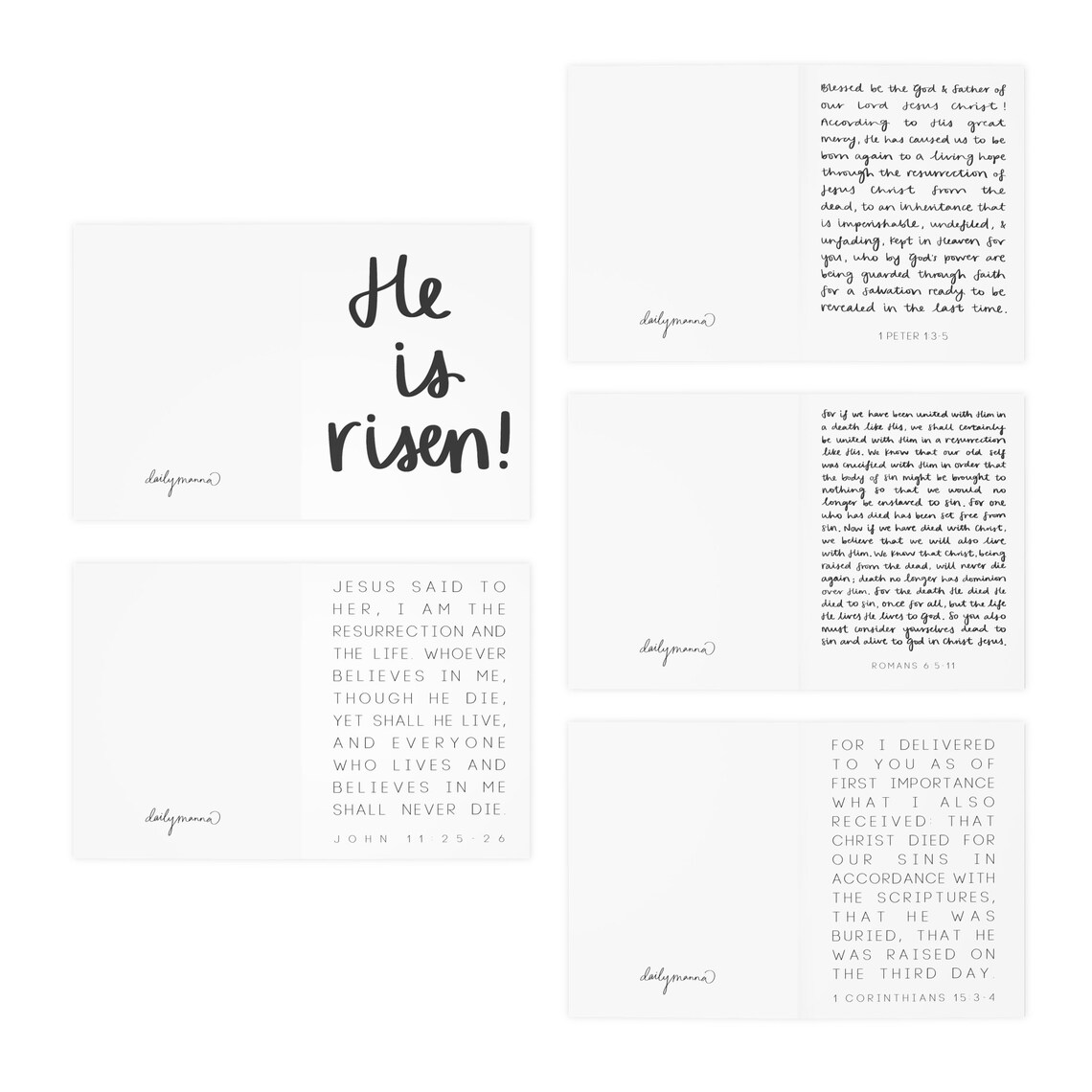Easter Cards - Resurrection Sunday Cards | Bundle Set of 5 ...