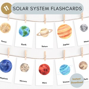 Solar System Flashcards | Instant Download | Learn Planets ...