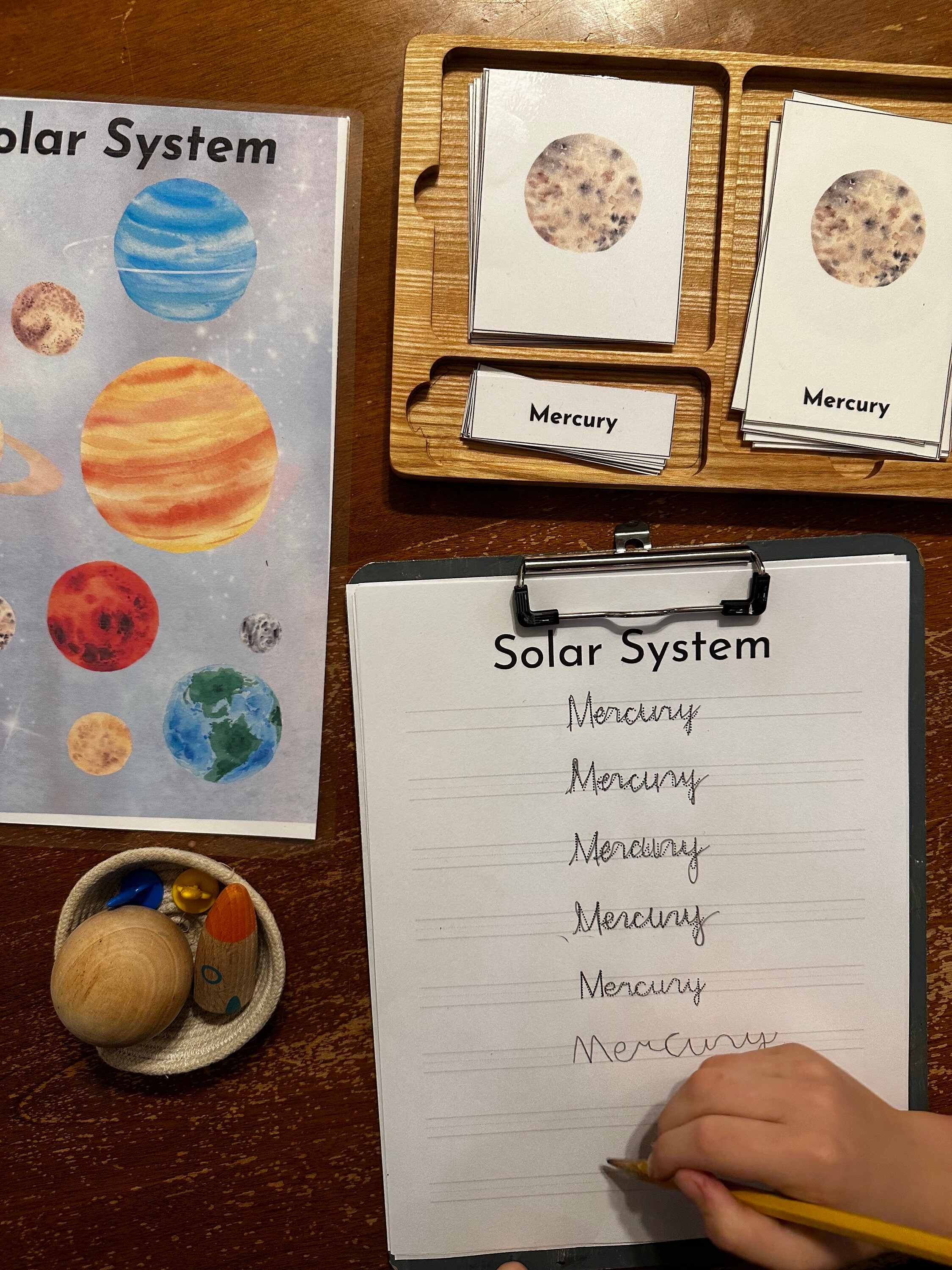 Cursive Copy Work Solar System | Handwriting Practice | Homeschool ...