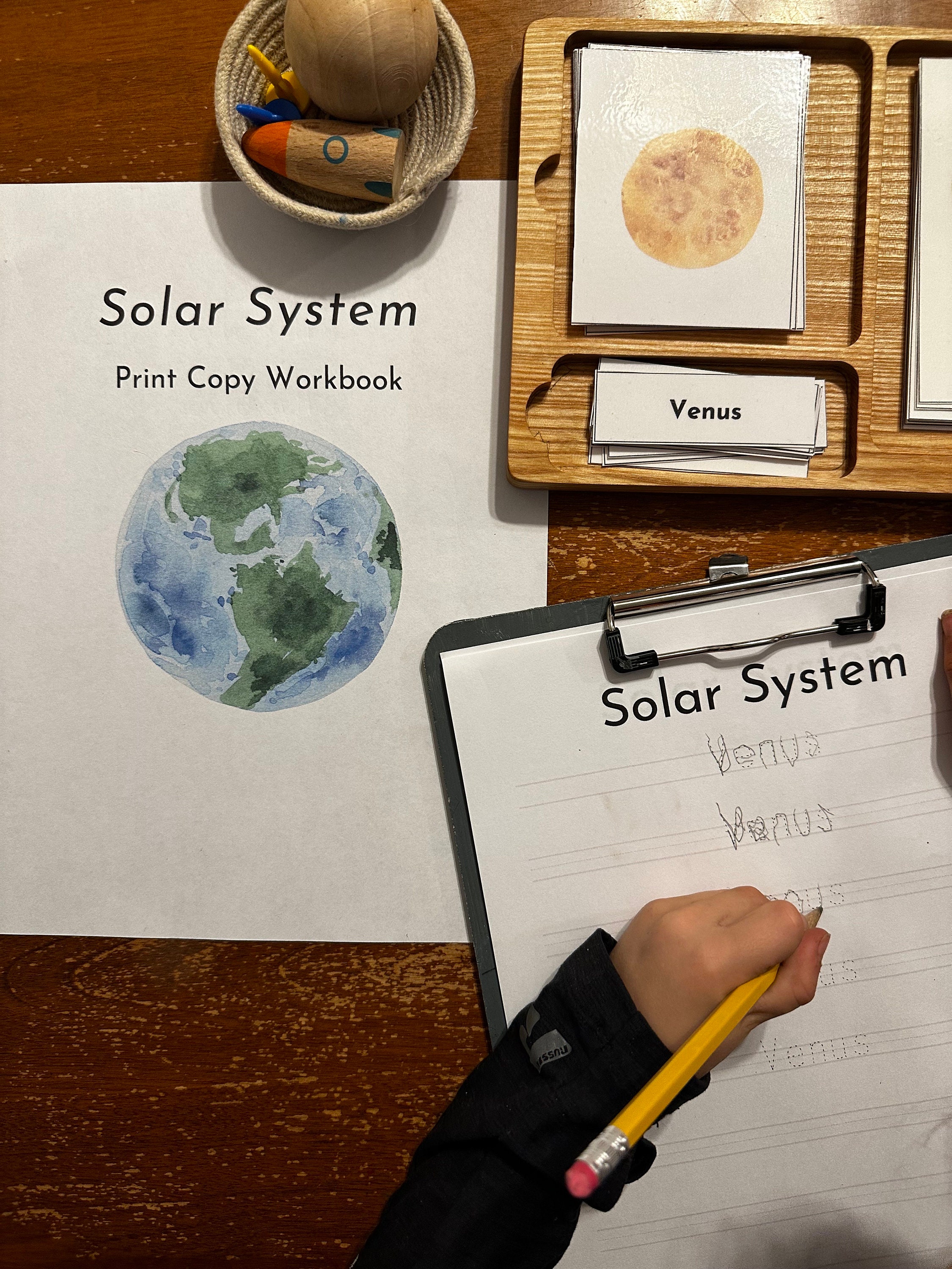 Print Copy Work Solar System Handwriting Practice Homeschool Printable ...