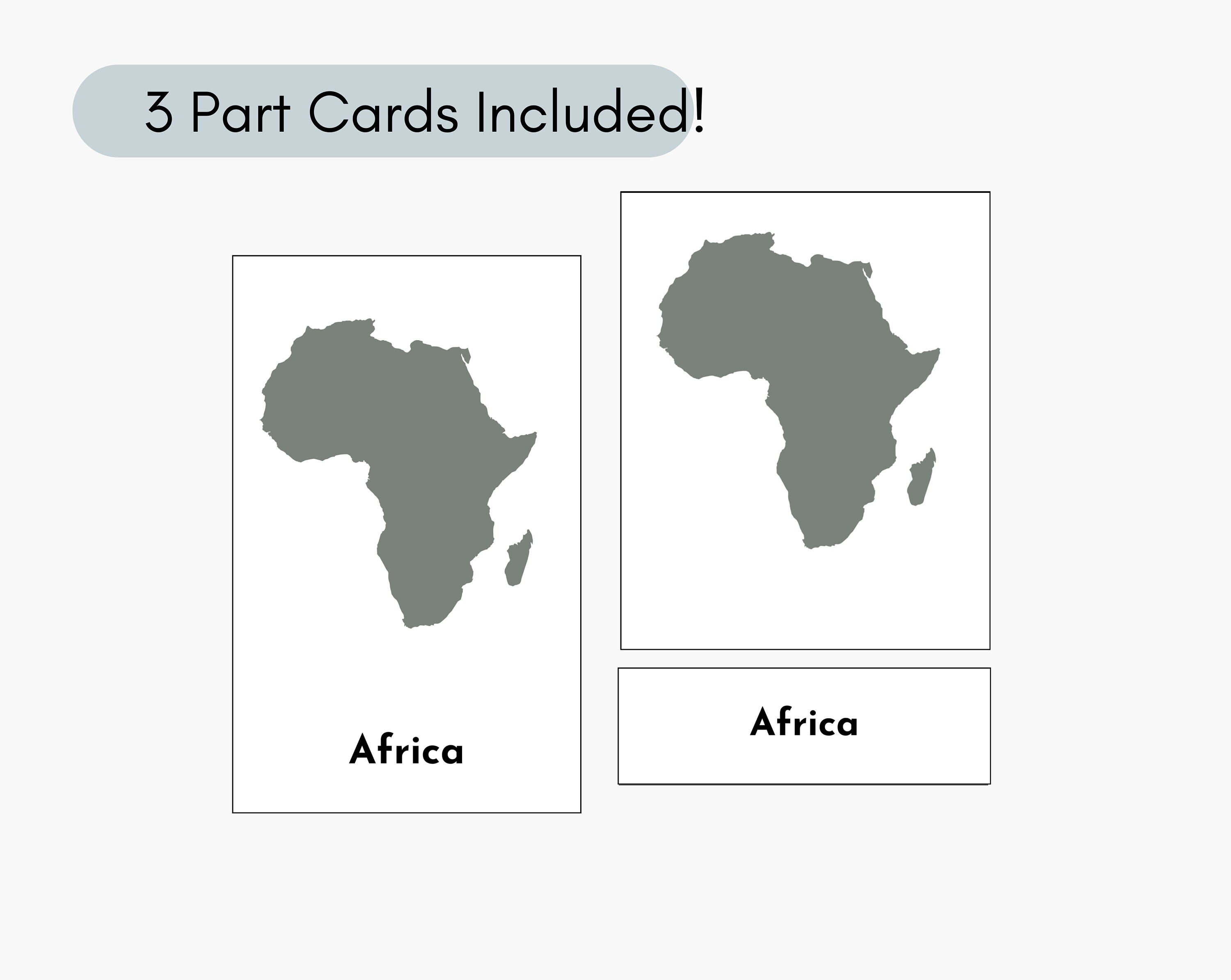 Continent Flashcards | Instant Download | Learn Geography | Geography ...