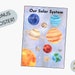 Solar System Flashcards | Instant Download | Learn Planets ...