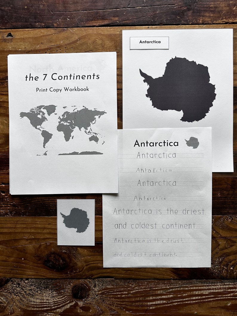 7 Continents Print Copy Work | Handwriting Practice | Geography ...