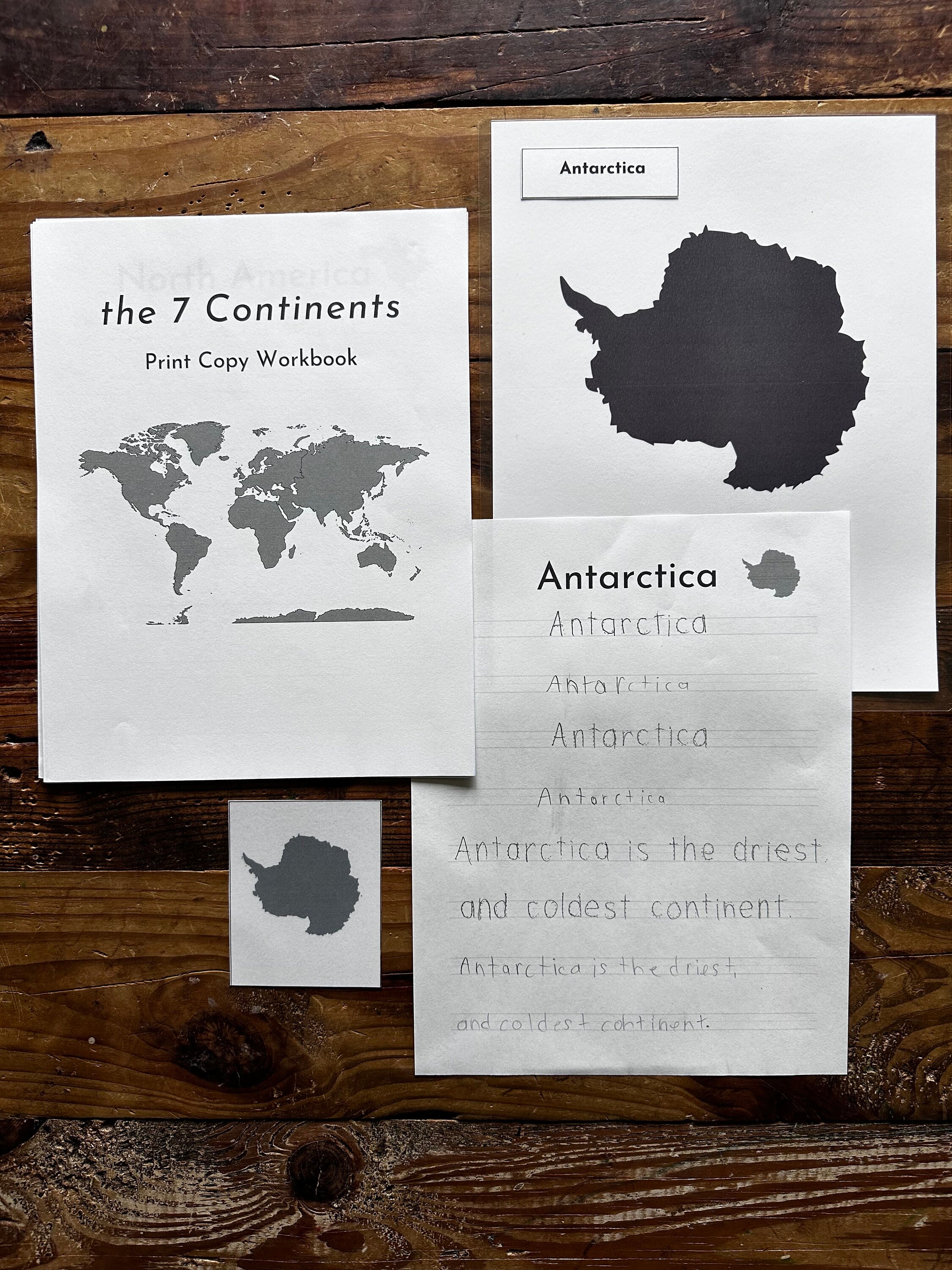 7 Continents Print Copy Work | Handwriting Practice | Geography ...
