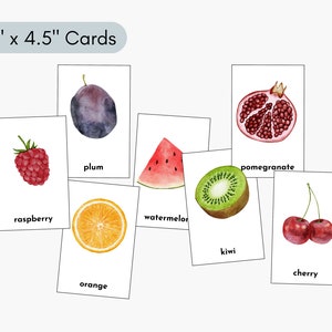 Fruit Flashcards Instant Download Educational Flashcards Learn Fruit ...