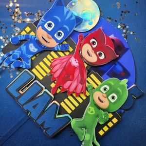 PJ Mask Custom Cake Topper - PJ Mask Birthday - PJ Mask Party Kit - Cat ...