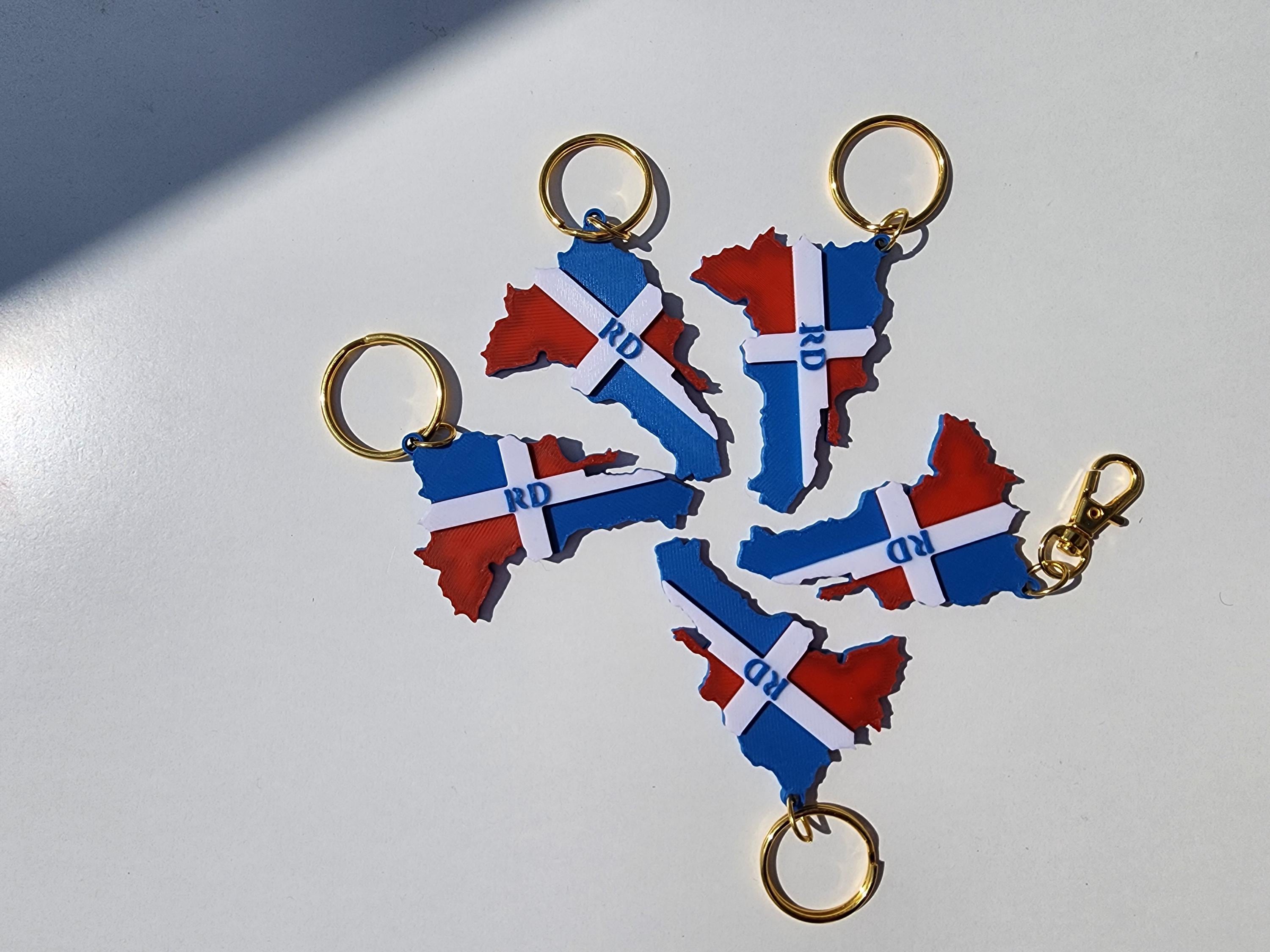 Dominican Republic Keychain - Dominican Republic Map - República ...