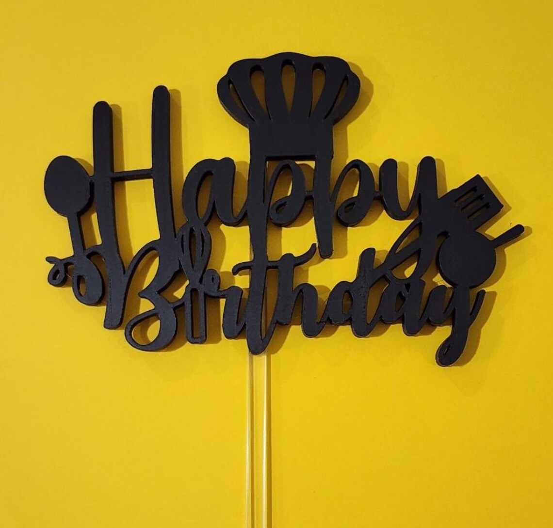 Chef Cake Birthday Cake Topper - Cake Topper - Chef Birthday - Chef ...