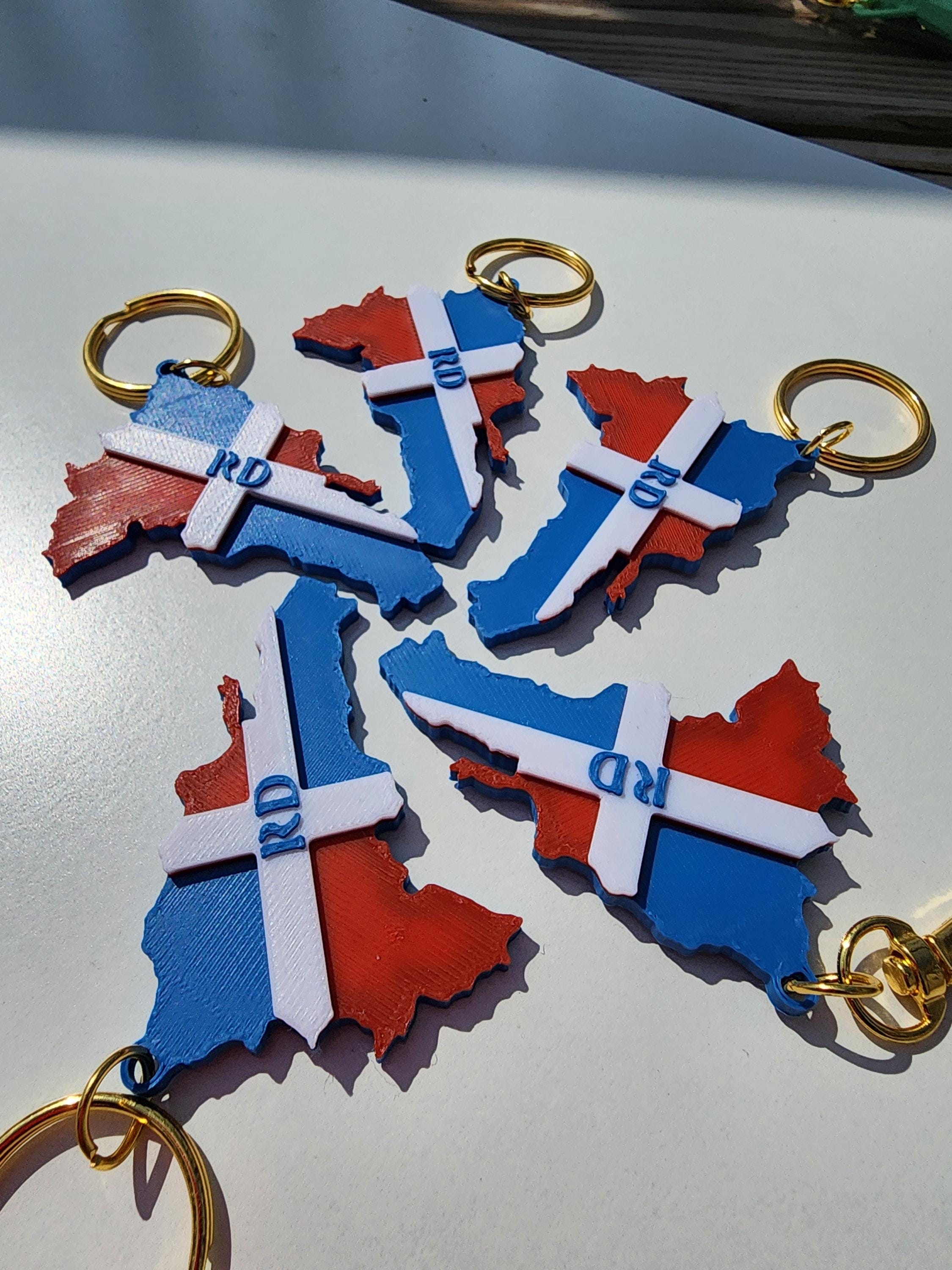 Dominican Republic Keychain - Dominican Republic Map - República ...