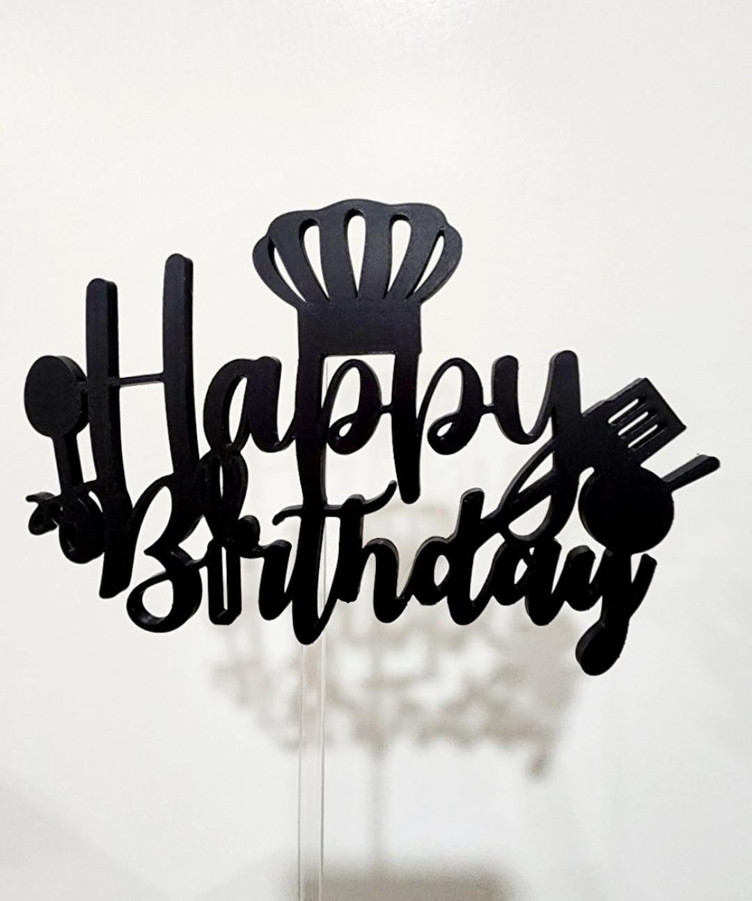 Chef Cake Birthday Cake Topper - Cake Topper - Chef Birthday - Chef ...