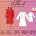 Long Sleeve Dress Sewing Pattern, Digital PDF Pattern, Sew at Home ...