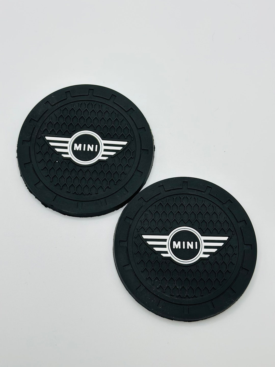 2PCS Car Logo Cup Holder Coaster for MINI COOPER Accessories,2.6 Inch ...