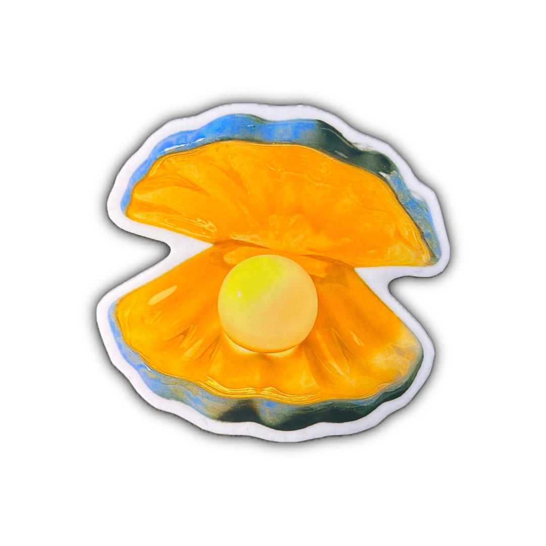 Clam Shell Sticker, Vintage Decor, Tchotchke Sticker, Clam Sticker ...