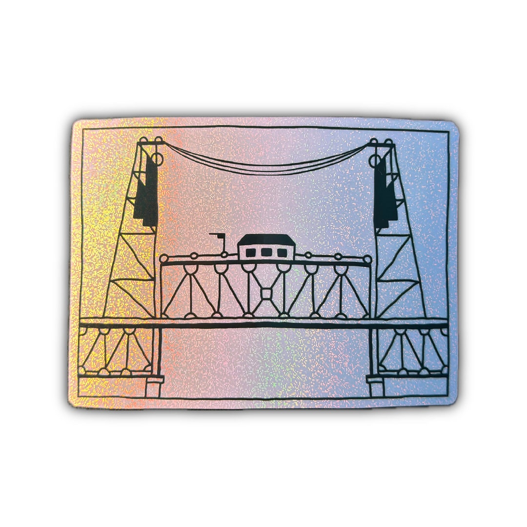 Glitter Steel Bridge Sticker, Portland Sticker, Portland Oregon, Bridge ...