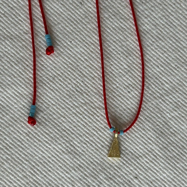 Red String Necklace - Etsy