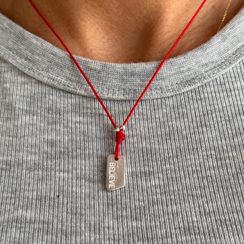 Red String Necklace - Etsy