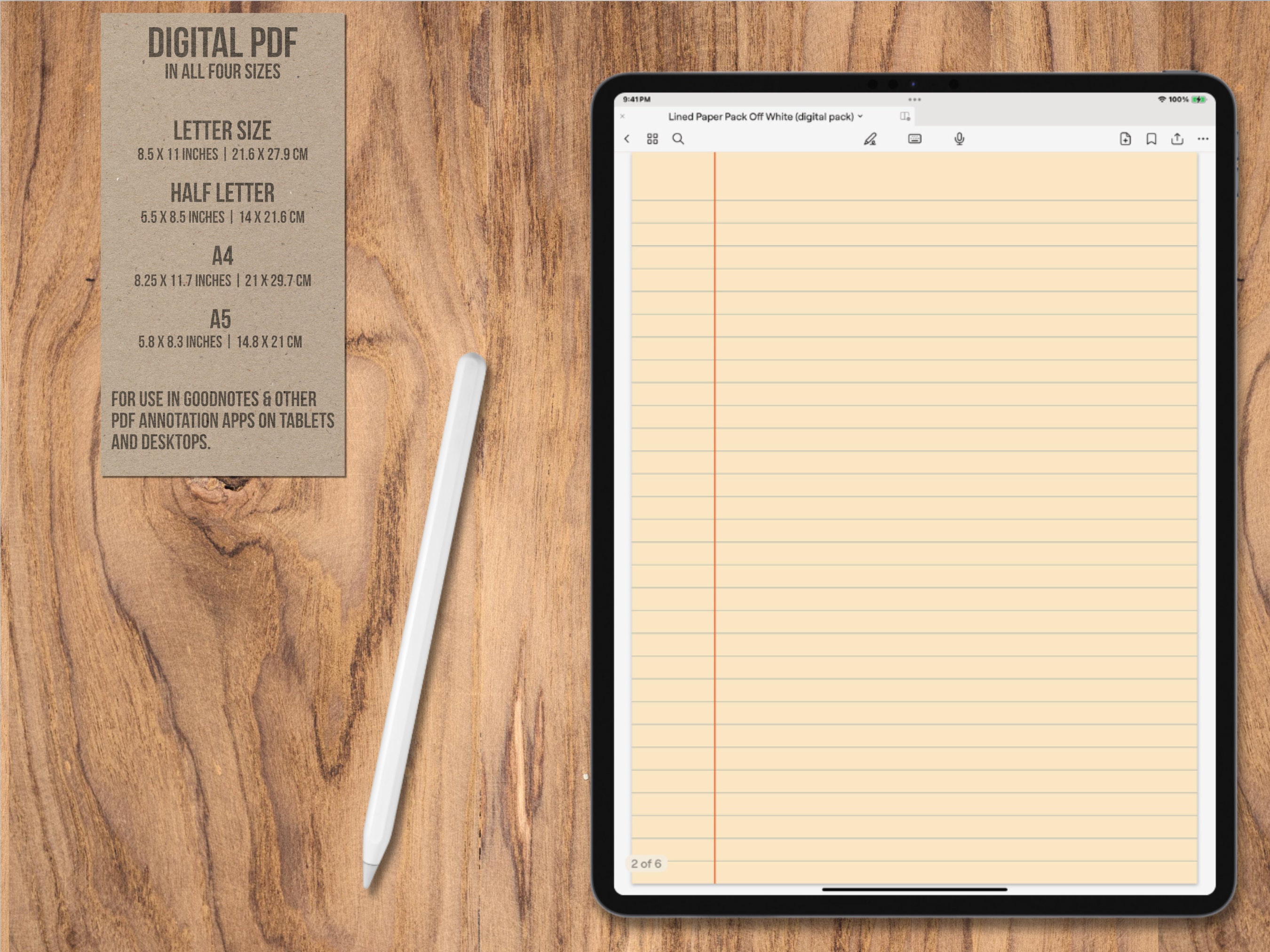Digital and Printable Note Paper | College and Wide Ruled | Narrow ...