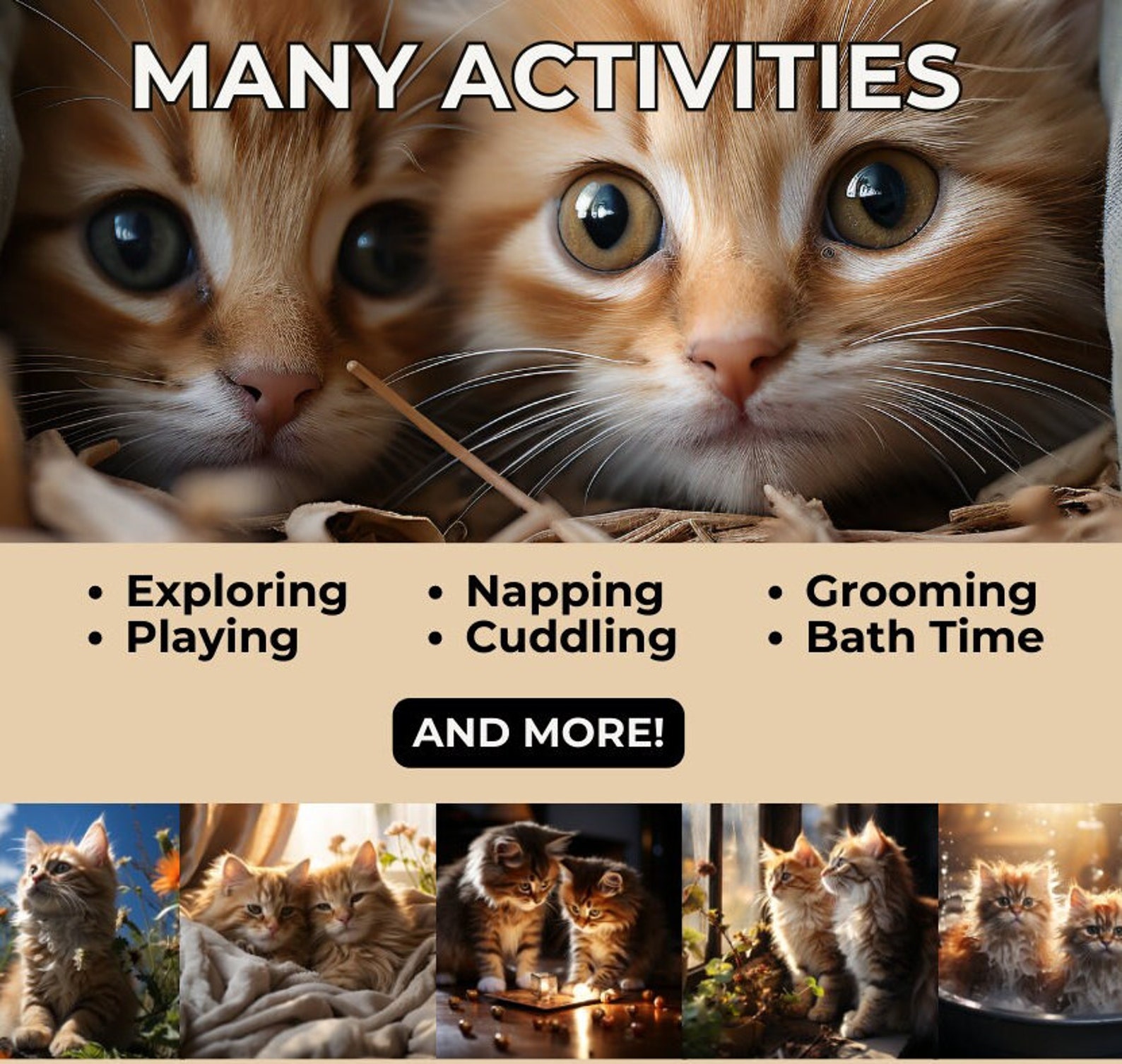 Kittens Image Set, Huge Set of 250 High-quality Digital Images of ...