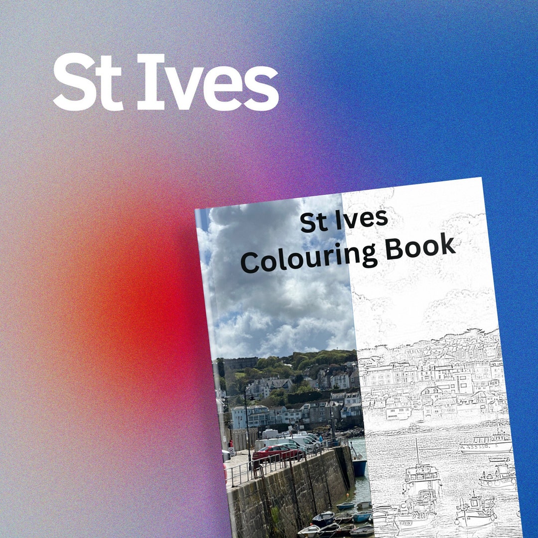 St Ives Cornwall Colouring Book - Etsy
